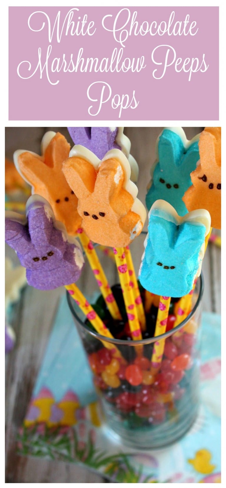 White Chocolate Peeps Pops - Foody Schmoody Blog
