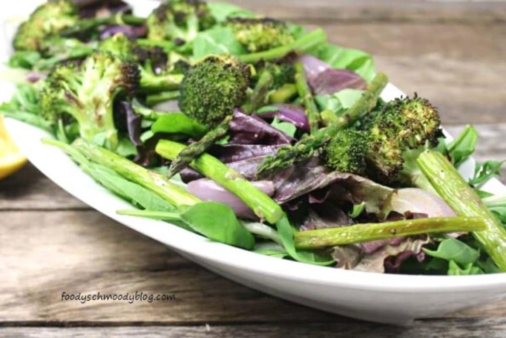 Roasted Asparagus and Broccoli Salad - Foody Schmoody Blog